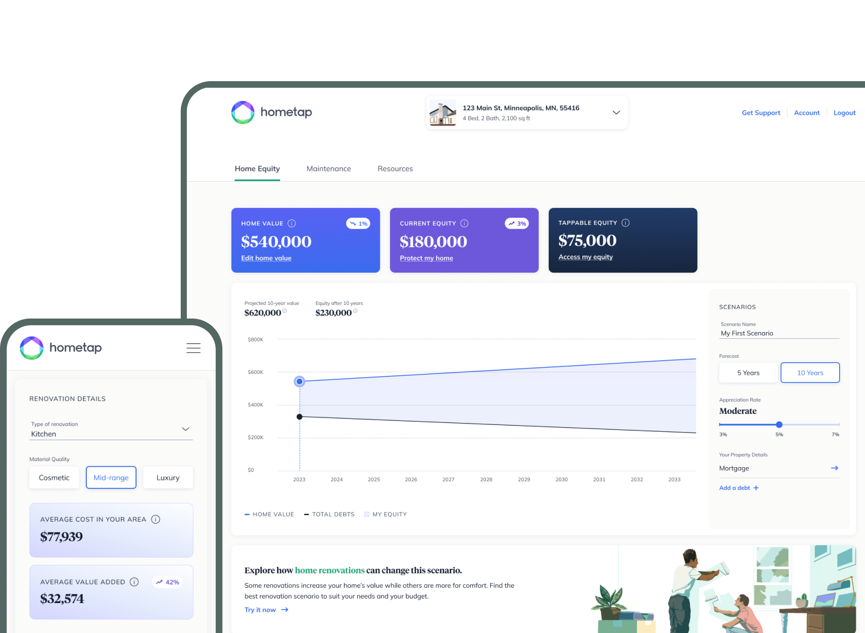 Check your current and future home value | Hometap